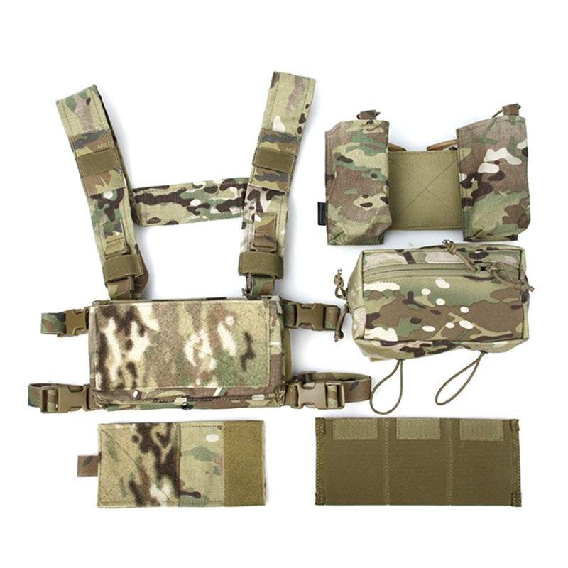 MCR Modular Light Weight Chest Rig Full Set Multicam Arid by TMC